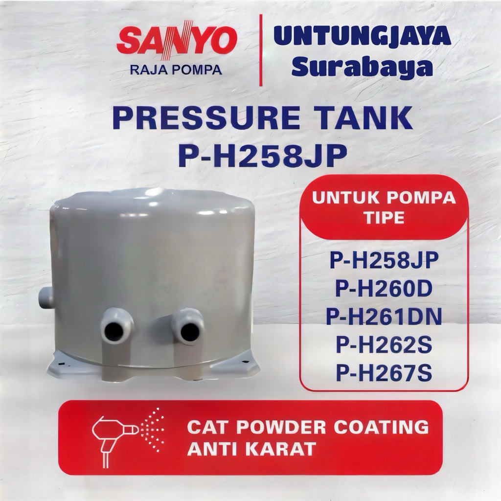 Jual TABUNG SANYO ORIGINAL PH 258 JP // PRESSURE TANK SANYO PH258JP ...