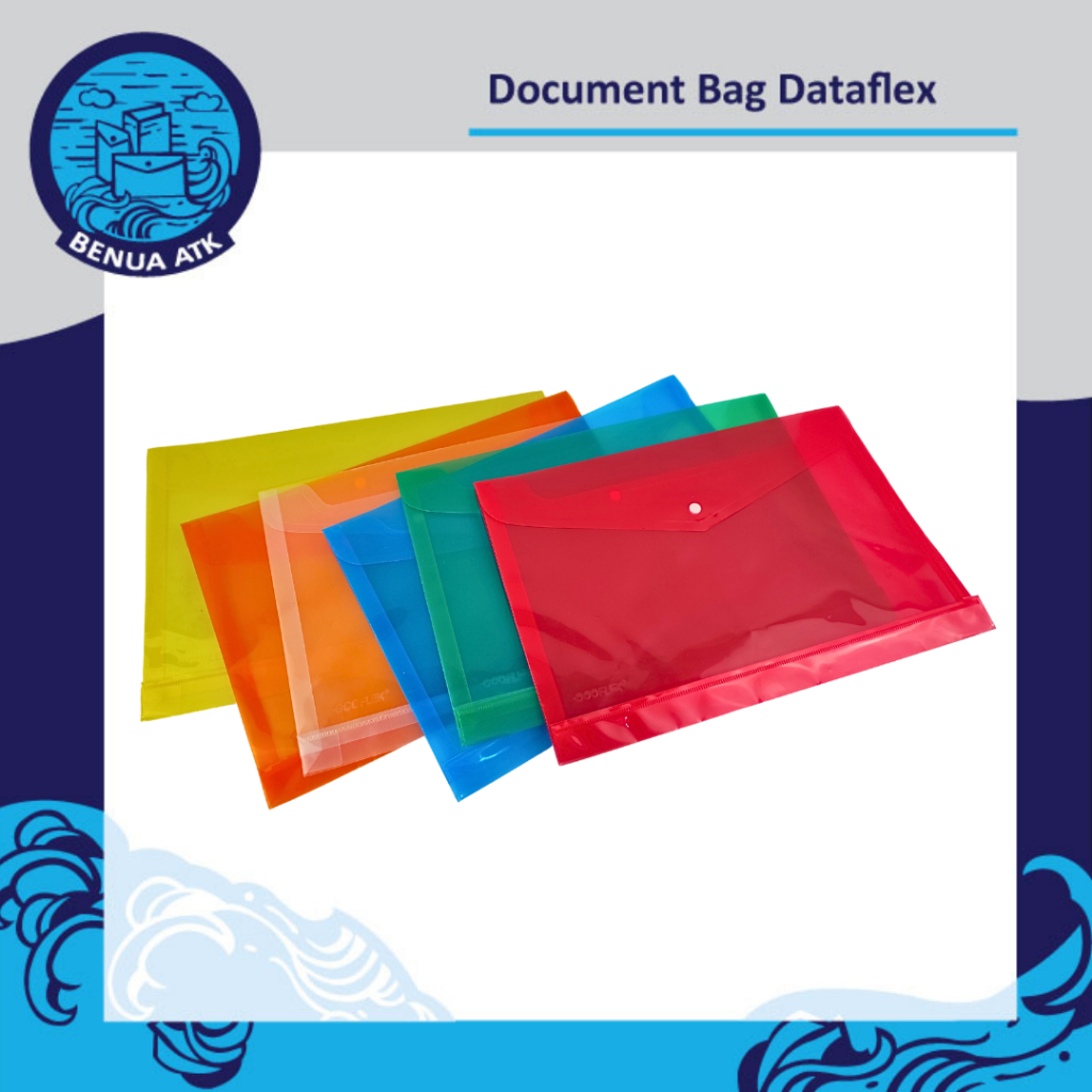 Jual Map Plastik Kancing Spine Document Bag Folio Dataflex (isi 1 pcs ...