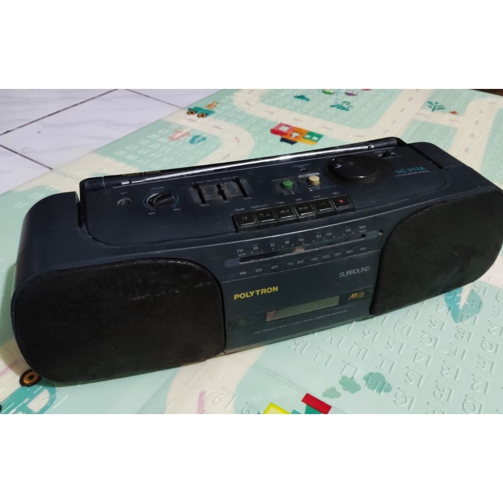 Jual Radio Tape Kaset pita POLYTRON compo speaker amplifier aux in ...