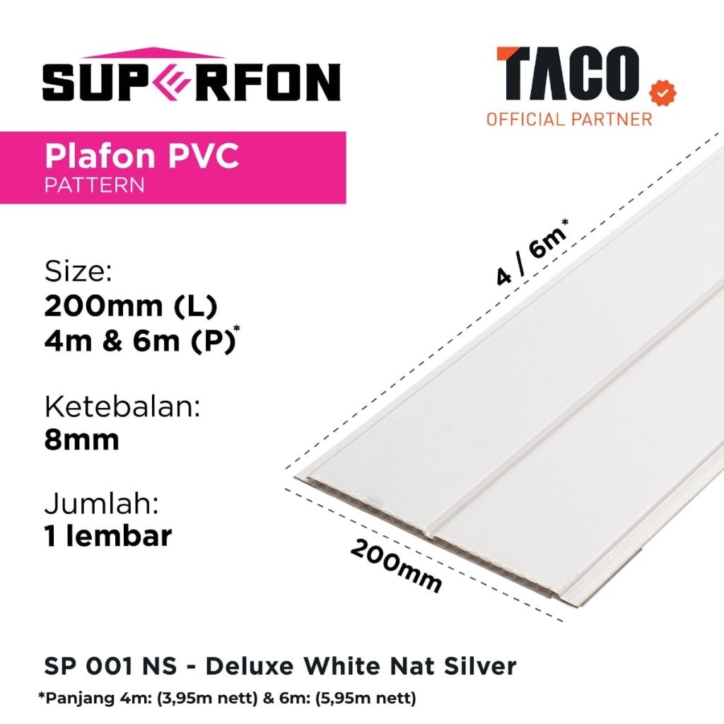 Jual SUPERFON PLAFON PVC TYPE SP 001 NS | Shopee Indonesia