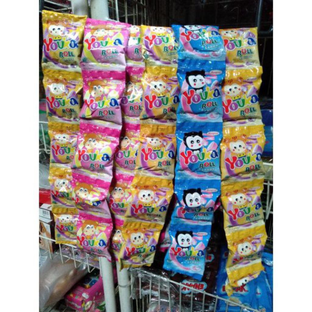 Jual Youka Roll Marshmallow 1 Renteng Isi 10 Pcs | Shopee Indonesia