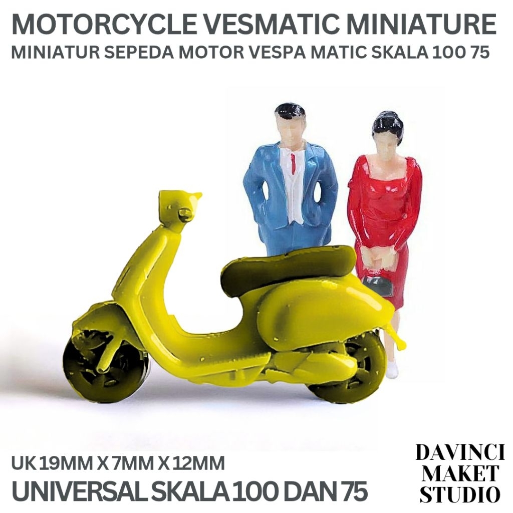Jual (Satuan) Miniatur Sepeda Motor 1:100 Aksesoris Maket Diorama ...