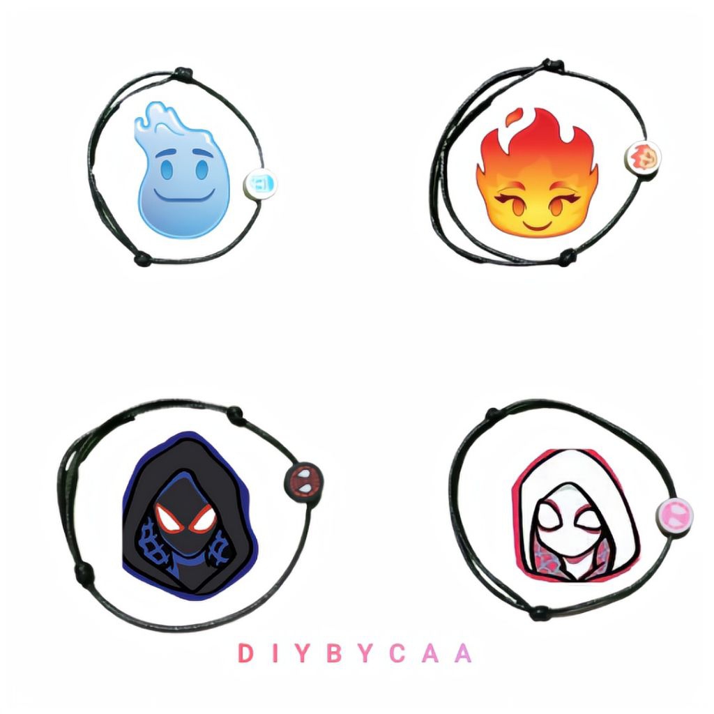 Jual DIYBYCAA || Gelang Couple Karakter 2 pasang - Pilihan Desain ...