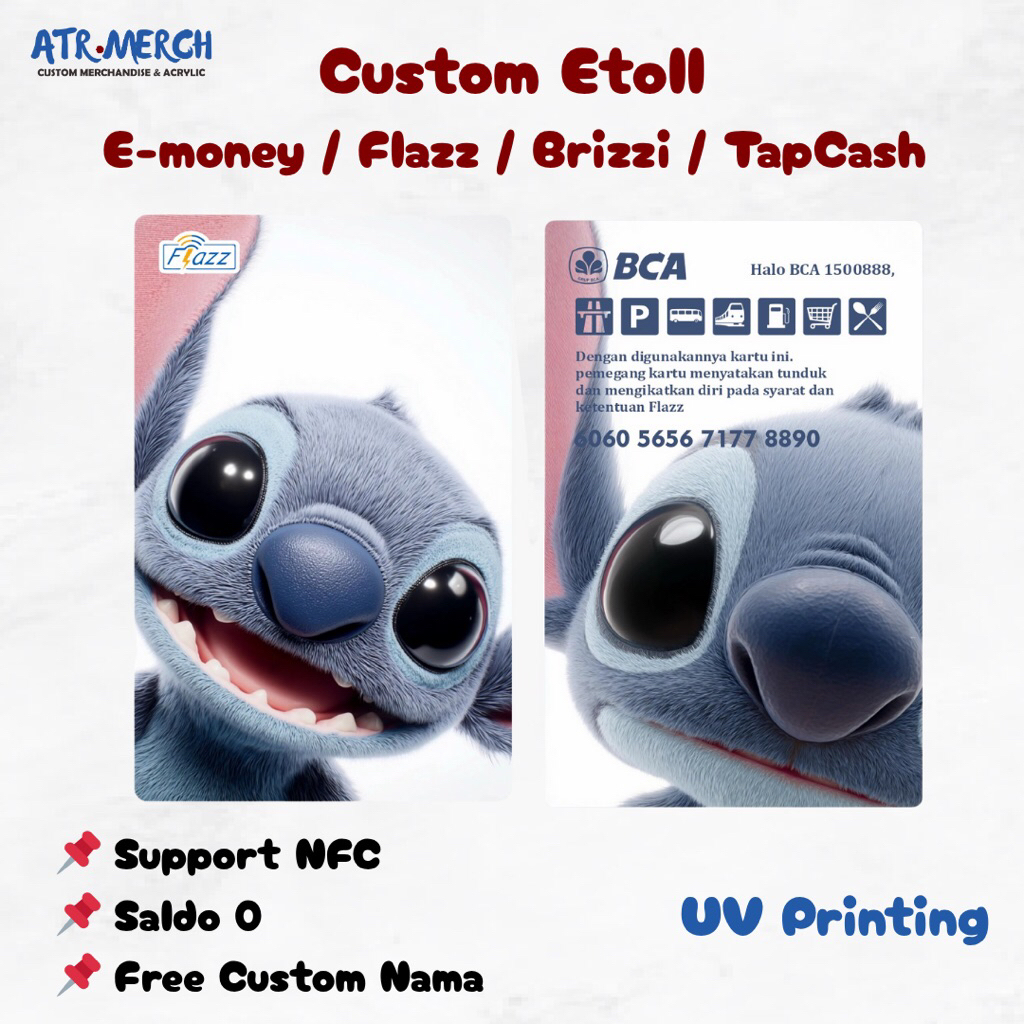 Jual CUSTOM ETOLL DISNEY STITCH (SPECIAL EDITION) || EMONEY FLAZZ ...