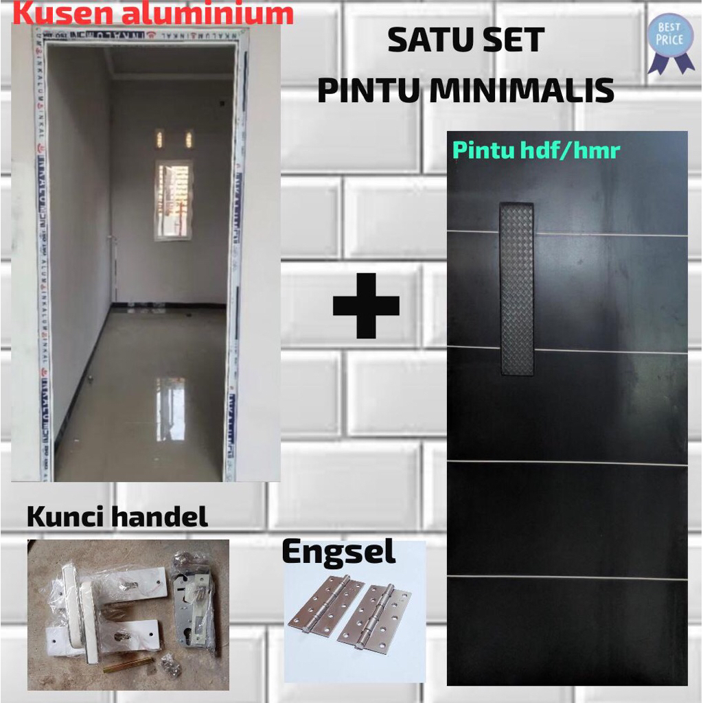 Jual SATU SET PINTU MINIMALIS | PINTU HDF/HMR + KUSEN + KUNCI HANDEL ...