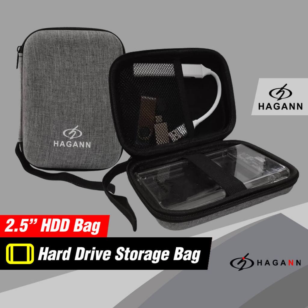 Jual HAGANN HDA-E02 Pouch Hardisk Eksternal | Tempat HDD SSD Enclosure 2.5" | Hardcase Harddisk ...