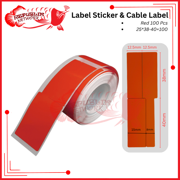 Jual Stiker Label Kabel Jaringan/LAN/Fiber Optic/Listrik Anti Air Cable ...