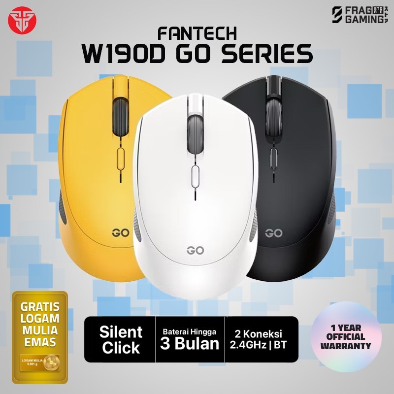 Jual Fantech W190D / W190-D Wireless Dual Mode 2.4ghz + Bluetooth 5 ...