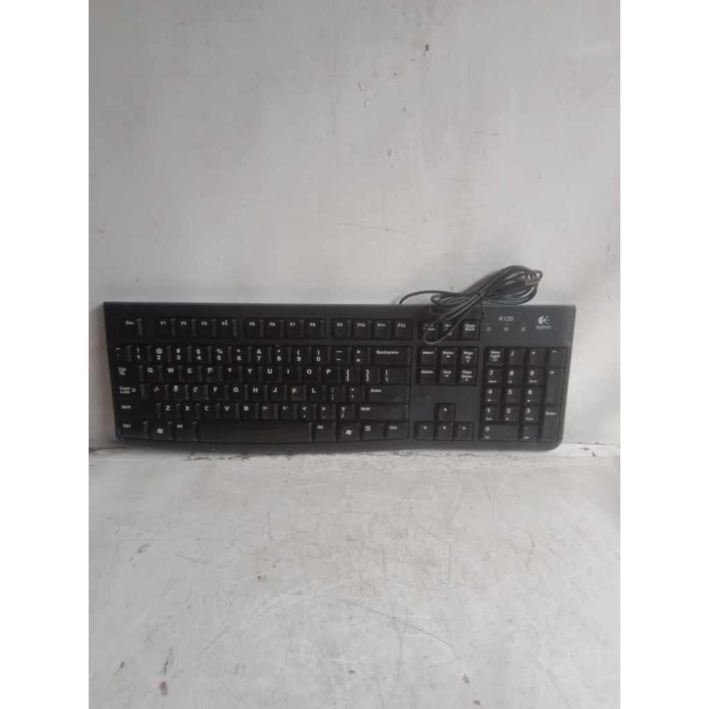 Jual keyboard logitech k120 kabel usb angkat ada yang hilang kondisi ok ...