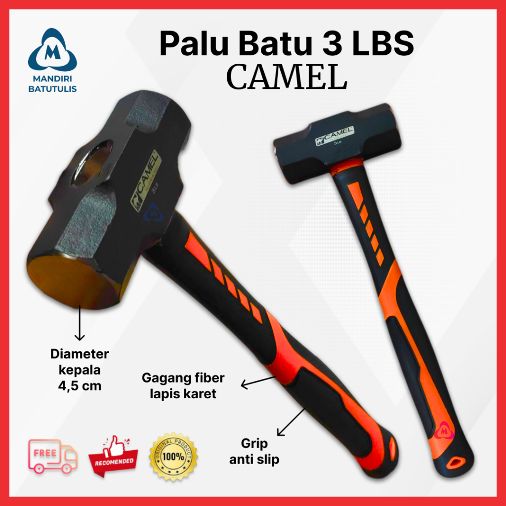 Jual Palu Batu 3LBS - Palu Bogem - Palu Bodem - Palu Beton Tembok 3lbs ...