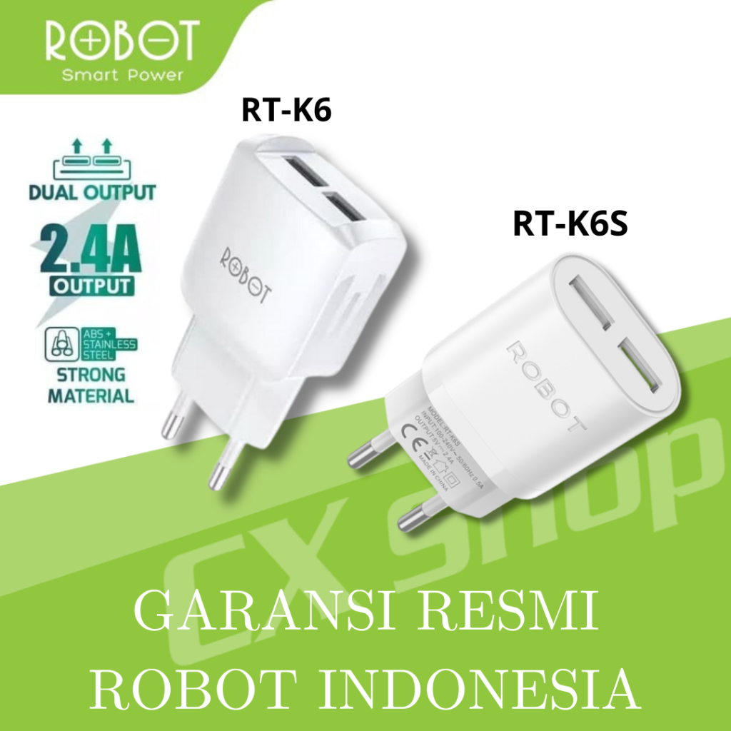 Jual Robot RT-K6 / RT-K6S Adapter Charger Dual Output 2.4A Fast ...