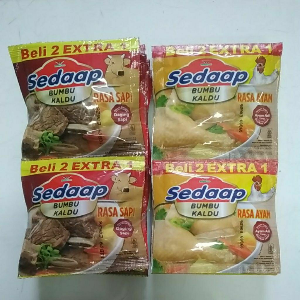 Jual Bumbu Kaldu Sedaap Kemasan Renteng Rasa Sapi & Ayam 9 g 18 Pcs ...