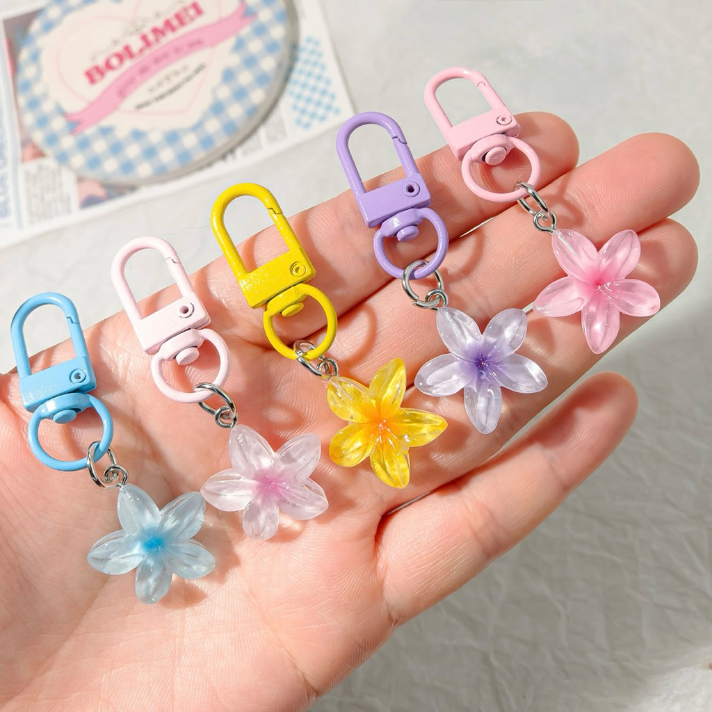 Jual Gantungan Kunci Bunga Kamboja Bali Jepun Lucu Imut Keychain ...