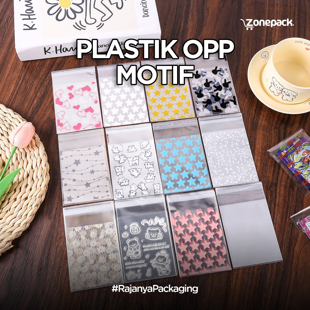 Jual Plastik Opp Motif Polkadot Bintang | Plastik Packing Bening Sleeve ...