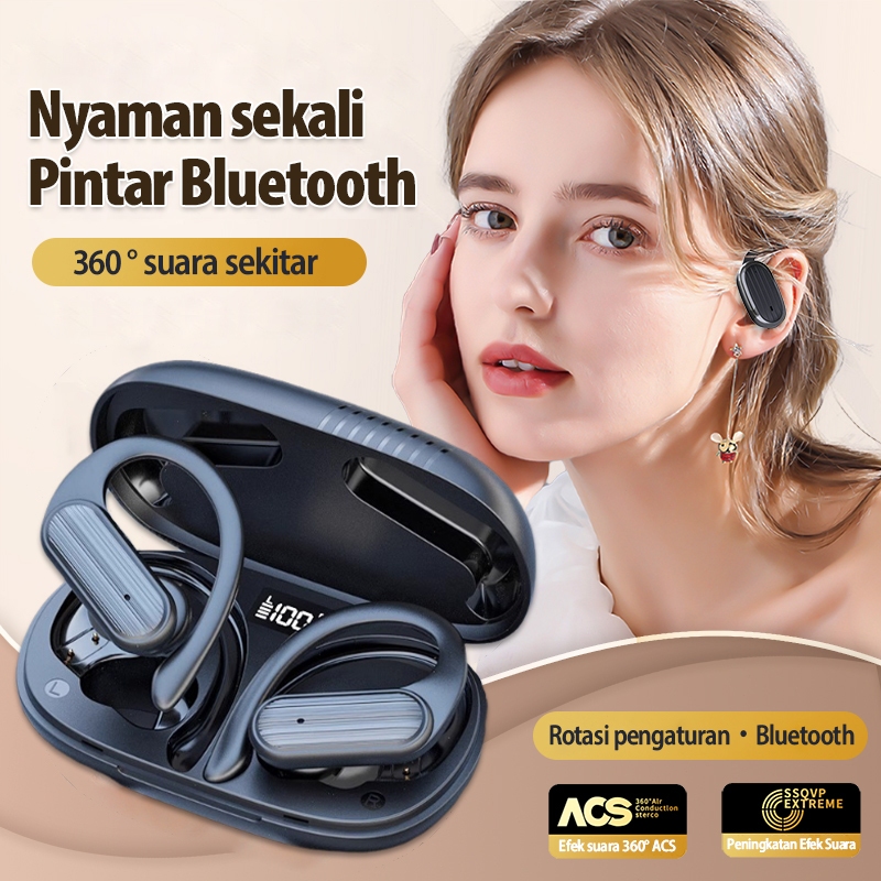 Jual Earphone Bluetooth Olahraga dengan Hook Telinga Desain Anti Jatuh ...