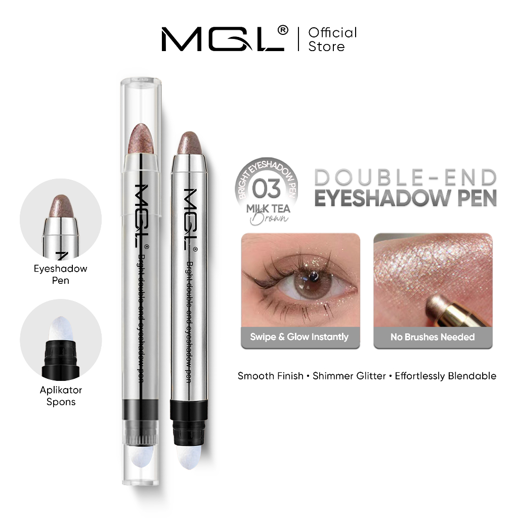 Jual MGL Eyeshadow Crayon Double-End 03 Milk Tea Brown – Elegant Milk ...