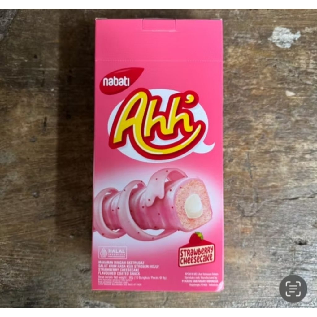 Jual Snack Nabati Ahh Rasa Strawberry Cheese Cake 1 dus isi 10pcs ...