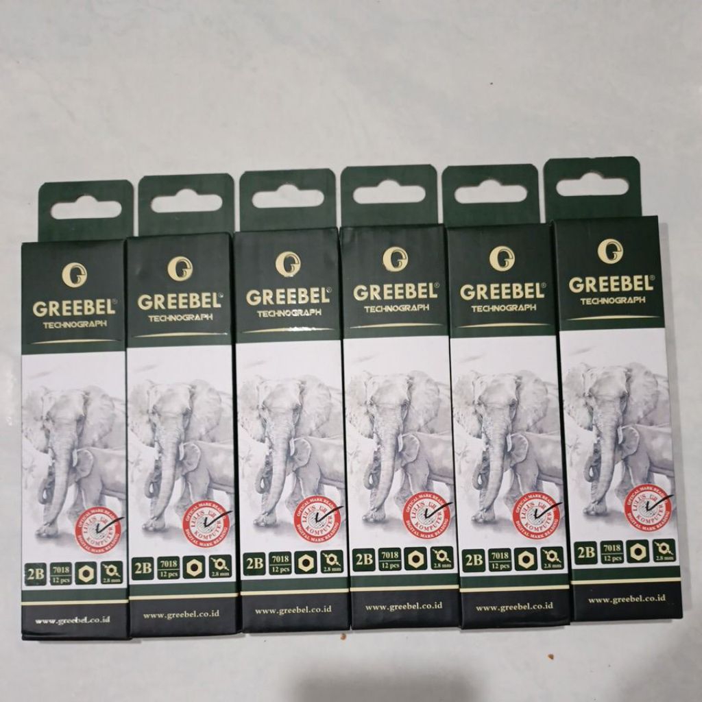 Jual PENSIL 2b UJiAn GREEBEL per pack 6lsn | Shopee Indonesia