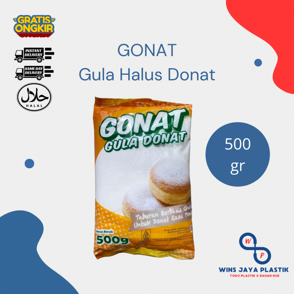 Jual Gonat 500gr | Gula Donat | Topping Donat | Gula Halus/Tepung ...