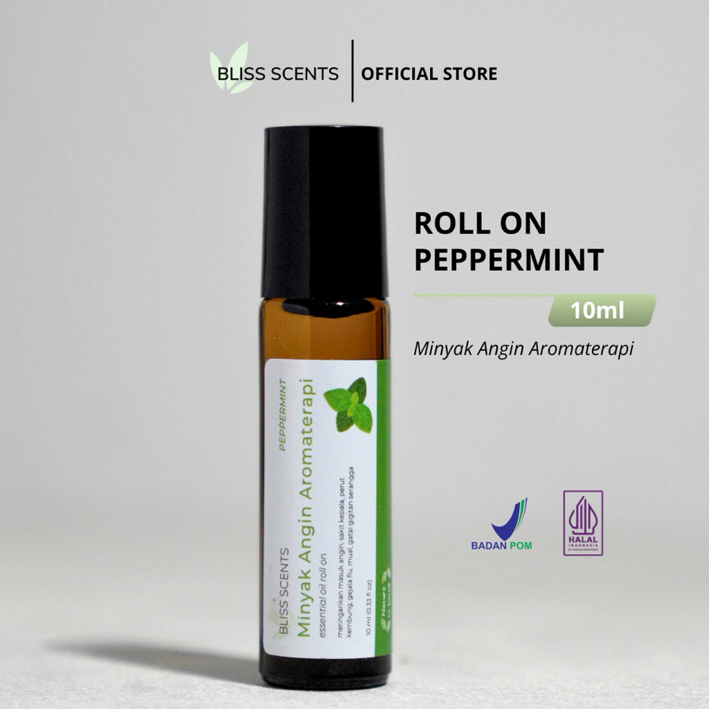 Jual BLISS SCENTS Minyak Angin Roll On Aromaterapi Essential Oil Peppermint 100% Murni ...