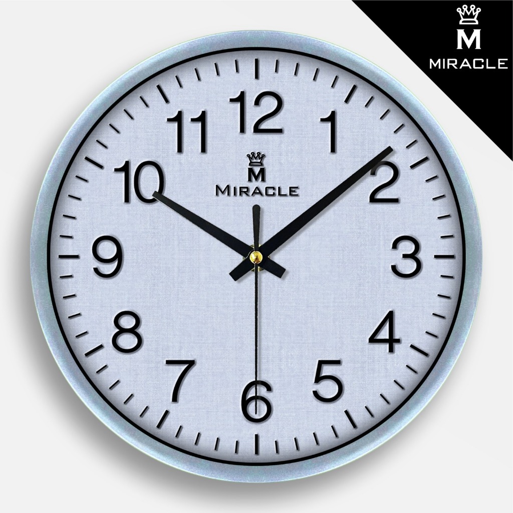 Jual MIRACLE - Jam Dinding Polos Full Angka Quartz Diameter 20cm M26 ...