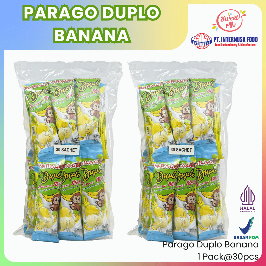Jual Permen Parago Duplo Banana Milk Lolipop. 1 Pack (30 pcs) | Shopee ...
