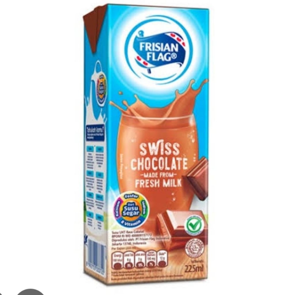 Jual frisian flag / susu bendera uht swiss cokelat 225 ml from fresh milk | Shopee Indonesia