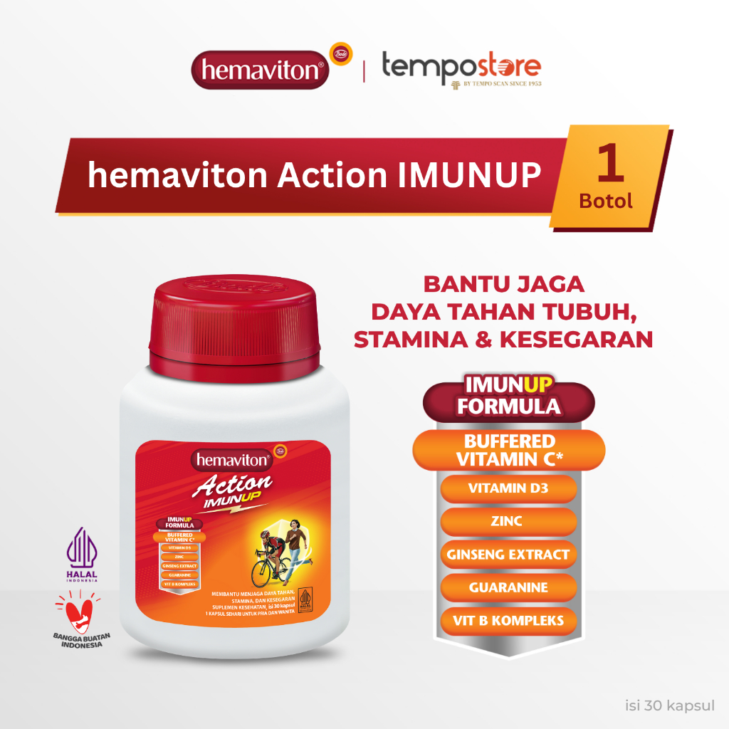 Jual hemaviton Action ImunUp Botol isi 30 Kapsul [Exp : 03.2028 ...