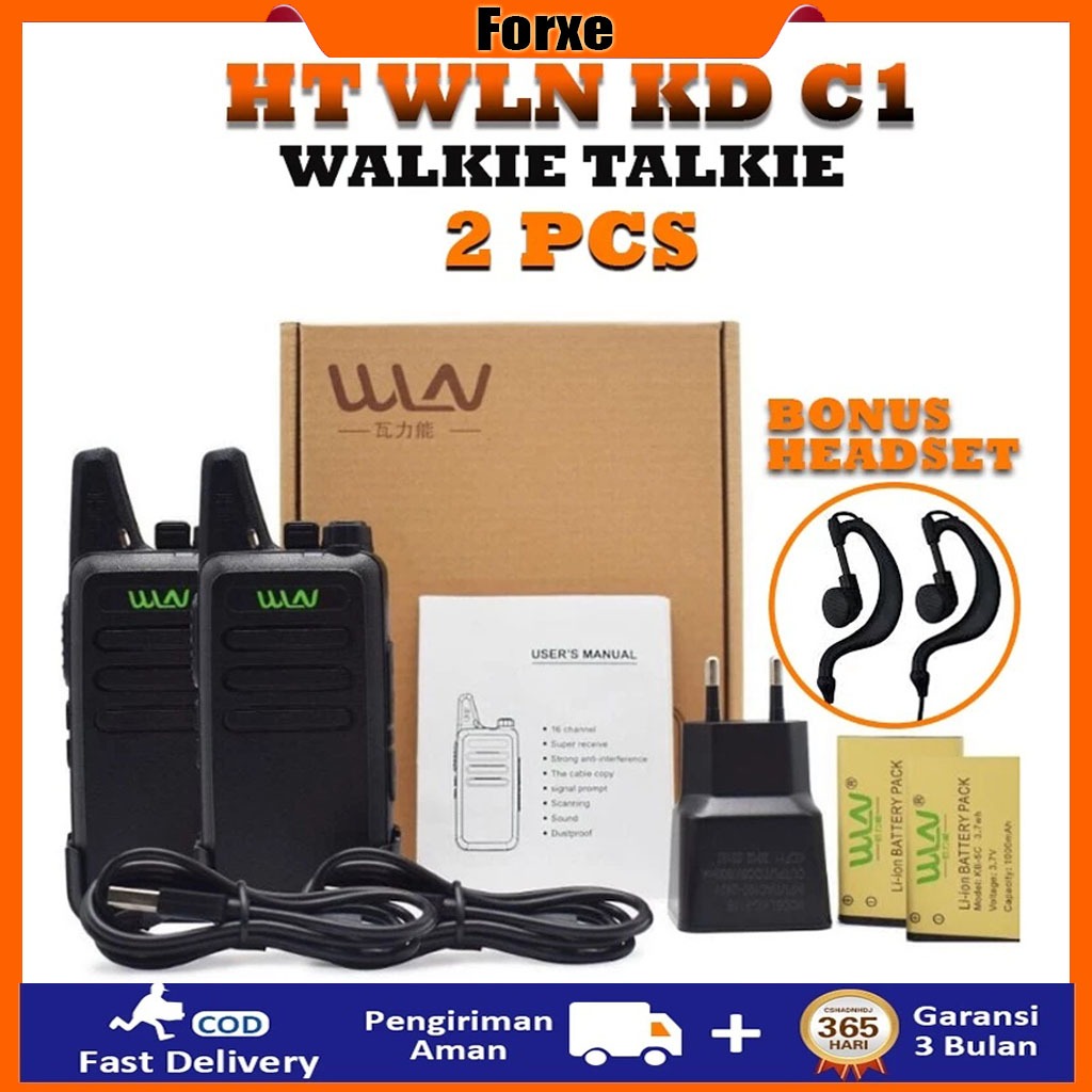 Jual 【WLN】HT Walkie Talkie 2 Unit HT WLN WLAN KD-C1 UHF Two Way WLN CI Handy Talky Mini Walkie ...