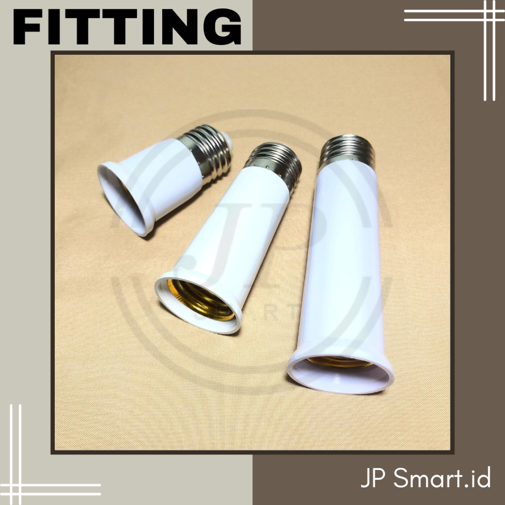 Jual Universal Fitting Lampu Otomatis Pemanjang Sambungan E27 Ukuran ...