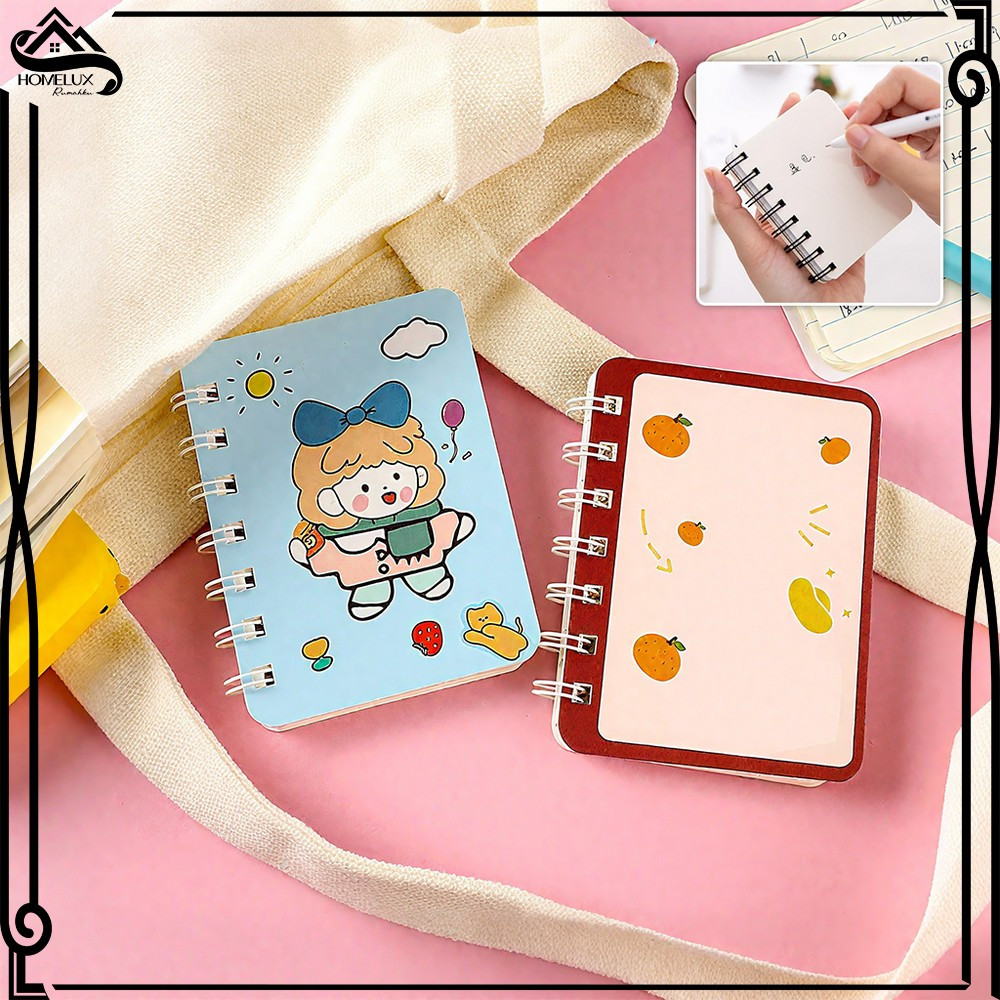 Jual HOME-A58 Notebook Spiral Mini A7 80 Lembar Buku Catatan Kartun ...