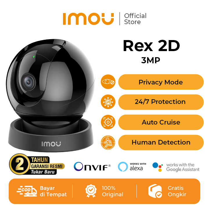 Jual IMOU Rex 2D 3MP Kamera Smart CCTV Indoor Wi-Fi Two-Way Talk Smart ...