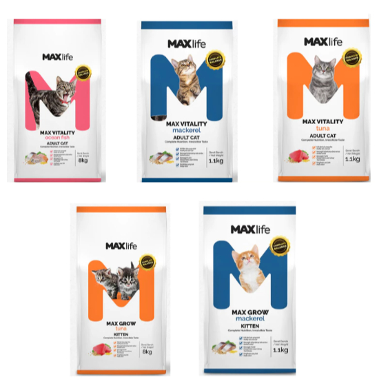 Jual Maxlife Kitten & Adult Cat Dry Food 1Kg Freshpack | Shopee Indonesia