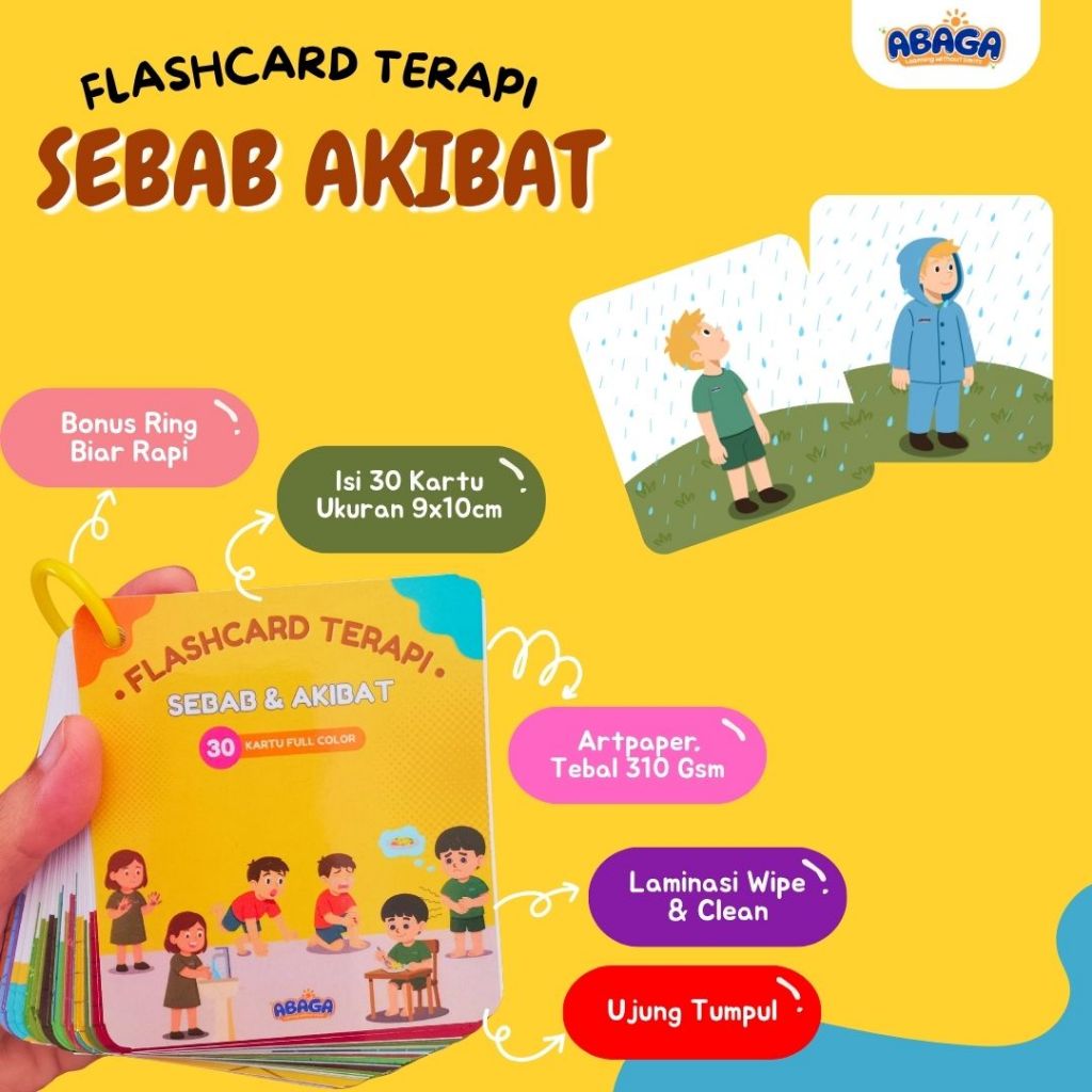 Jual Sebab Akibat - Flashcard Terapi Kartu Wicara Speech Delay Autis ...