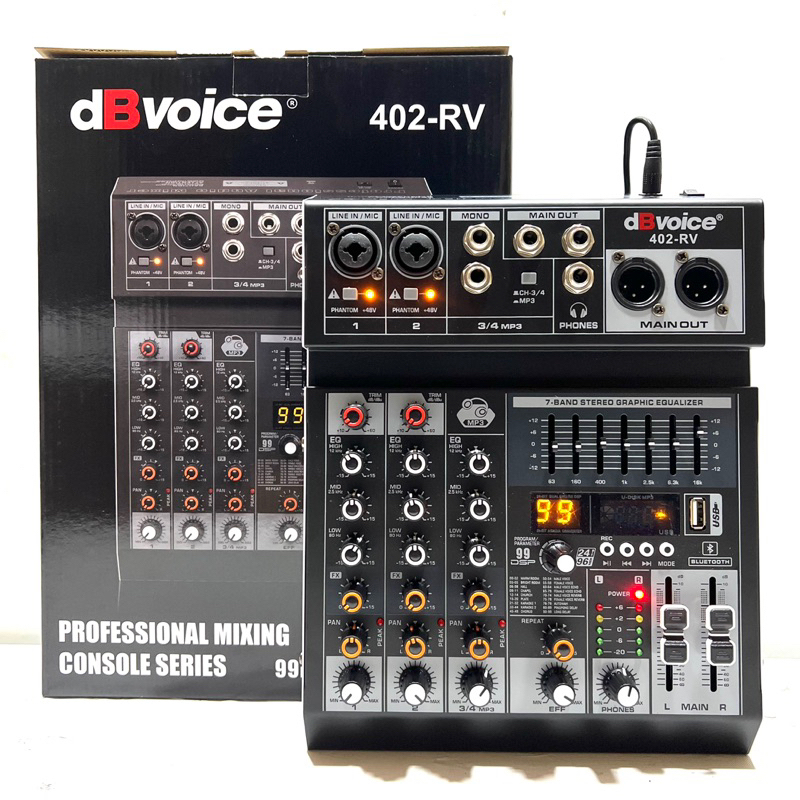 Jual MIXER DBVOICE 402 RV 402RV 4 CHANNEL 2 Mono / 2 Stereo MJ-GOOD | Shopee Indonesia