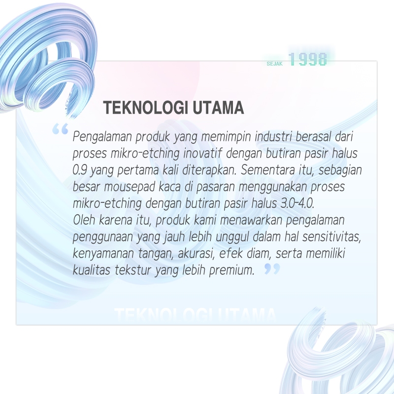 Jual SHOWIN Glass Mousepad Gaming Kaca penguat Mouse pad Anime Alas ...