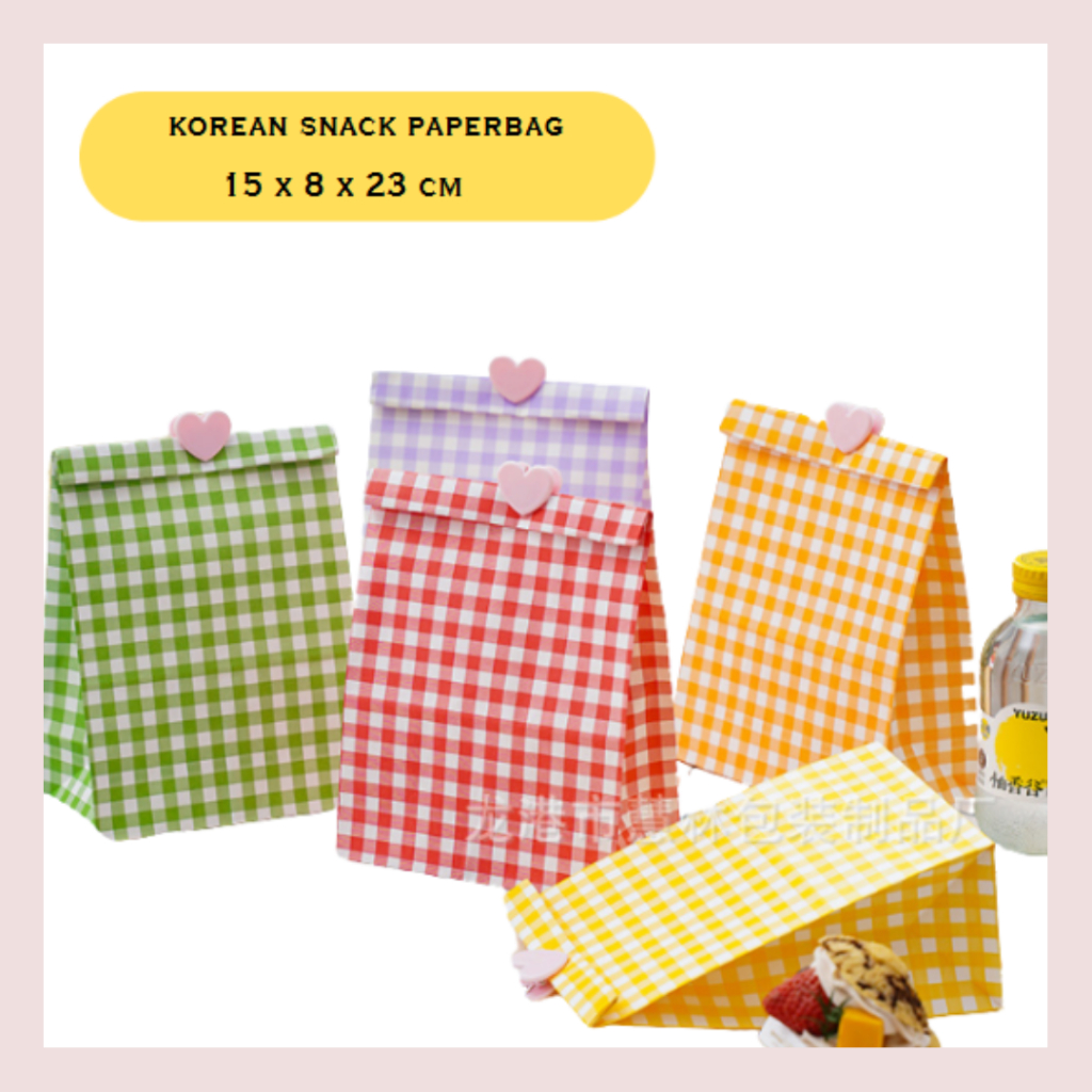 Jual Korean Paper Bag Aesthetic Kertas Permen Pembungkus Snack Roti Kue ...