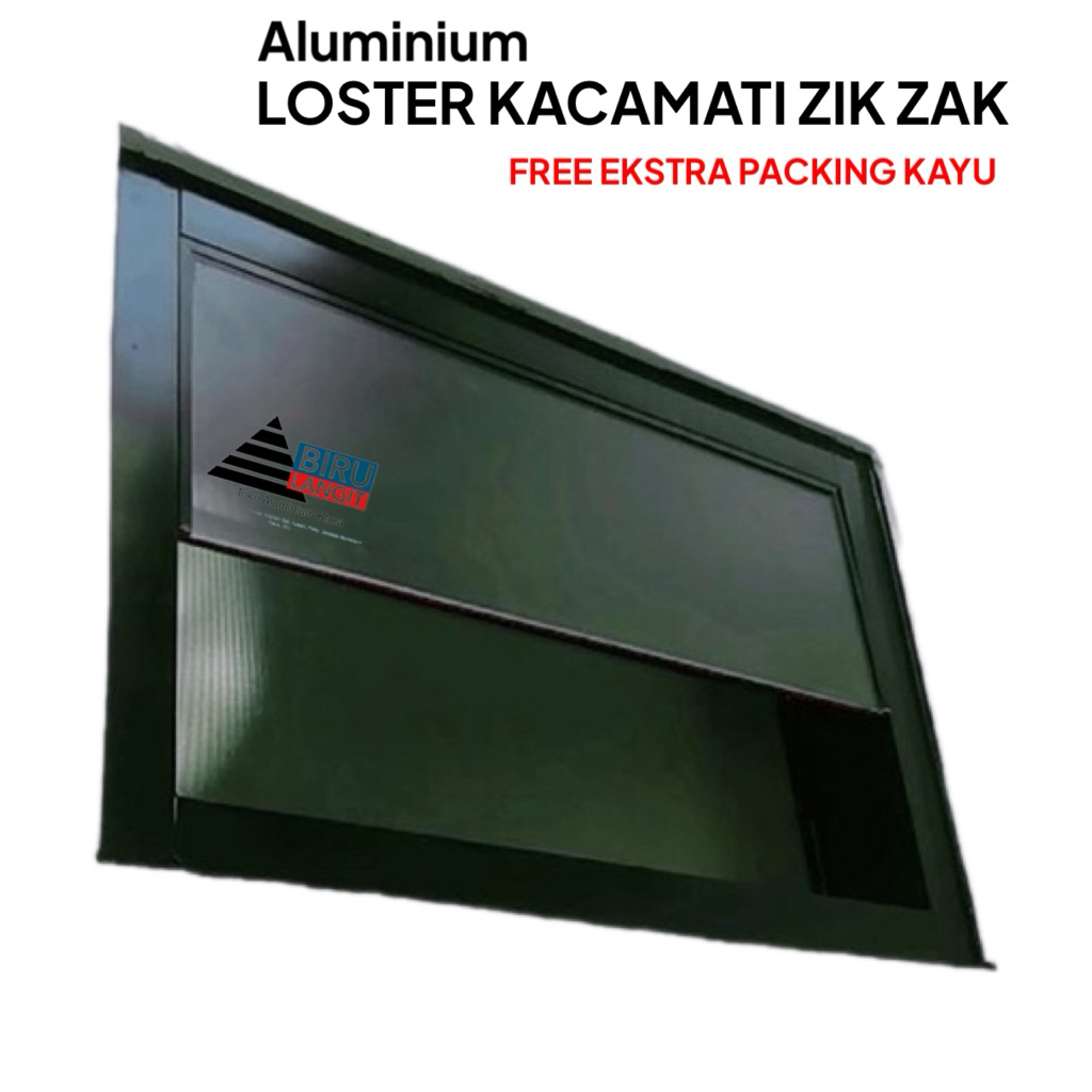 Jual LOSTER KUSEN ALUMINIUM KACA BURAM MATI ZIK ZAK 30 x 50 CM | Shopee ...