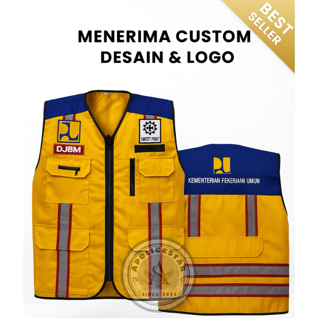 Jual Rompi dinas PU safety proyek lapangan model terbaru menerima ...