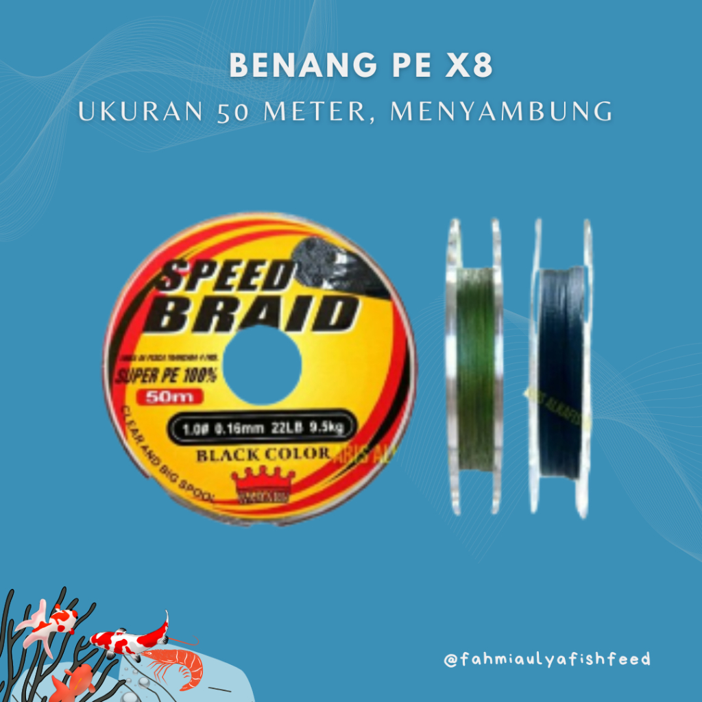 Jual Benang Pe X8 50 Meter Menyambung | Shopee Indonesia
