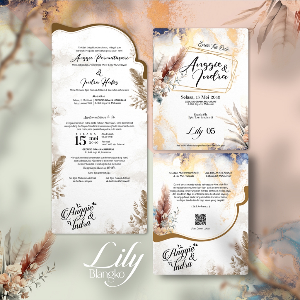 Jual Lily 01 - 06 Blangko Undangan | Blangko Undangan Murah | Shopee Indonesia