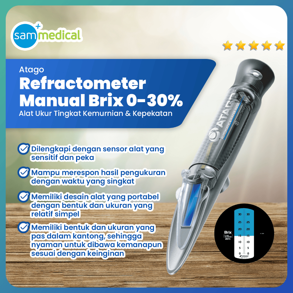 Jual Atago Refractometer Manual (BRIX 0-33%) - Master T | Shopee Indonesia