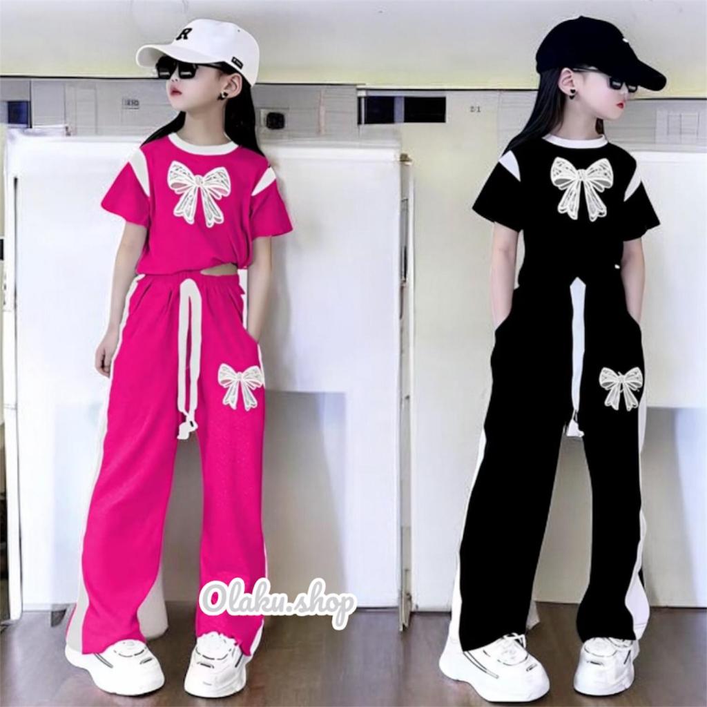 Jual Setelan skena anak perempuan motif pita 1-12 tahun fashion anak ...