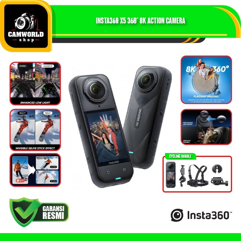 Jual Insta360 X5 360 Action Camera Bundle Insta 360 X5 Action Cam | Shopee Indonesia