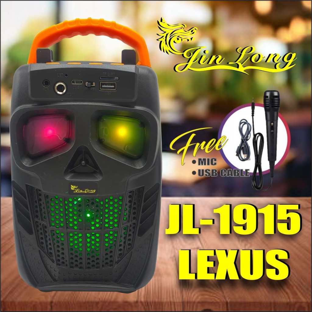 Jual Speaker Wireless Jinlong JL 1915 LEXUS Super Bass , Free cable Mic ...