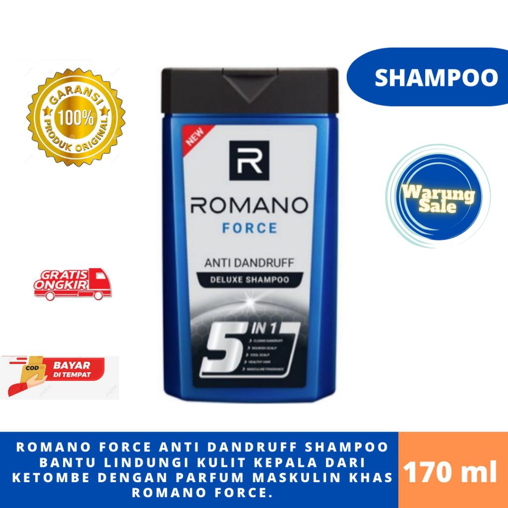 Jual ROMANO FORCE ANTI DANDRUFF SHAMPOO 170 ml | Shopee Indonesia