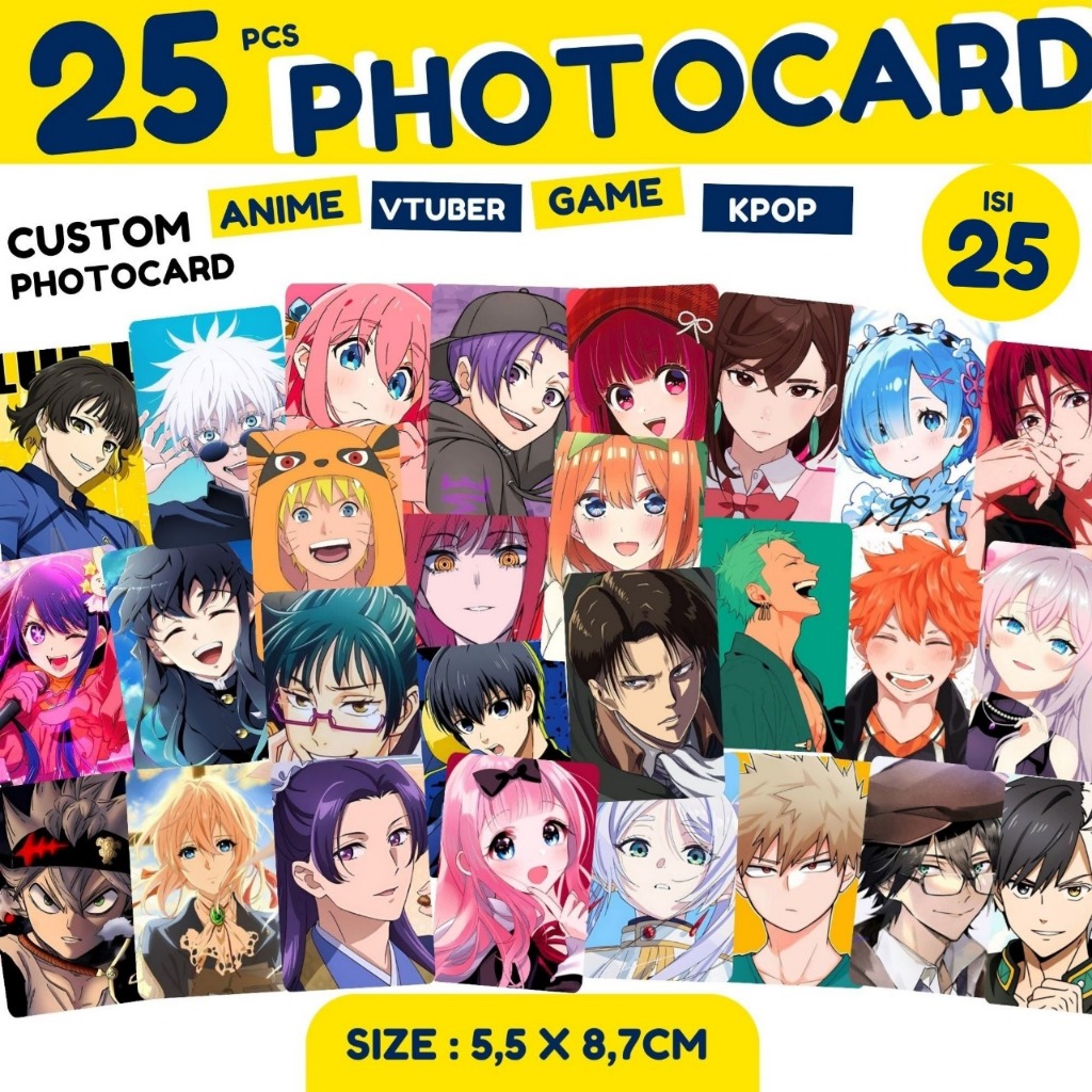 Jual OTS2 - [ ISI 25 ] PHOTOCARD LOMOCARD POLAROID VTUBER ANIME SOL4CE ...