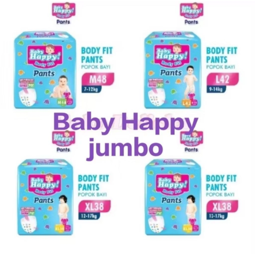 Jual Baby Happy Pants Jumbo M48 L42 XL38 XXL34 | Shopee Indonesia