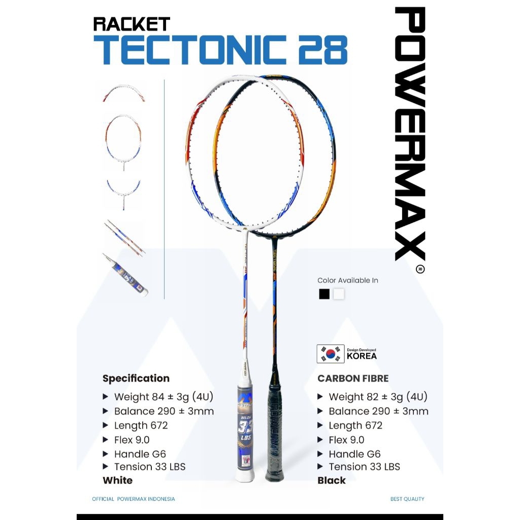 Jual Raket Badminton POWERMAX TECTONIC 28 Original | Shopee Indonesia