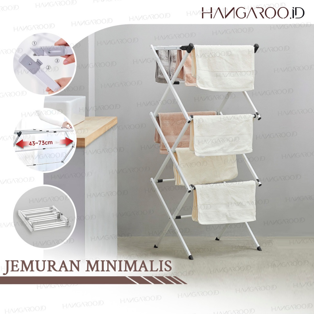 Jual HANGAROO - Jemuran Minimalis Lipat Jemuran Zig Zag Gantungan Lipat ...